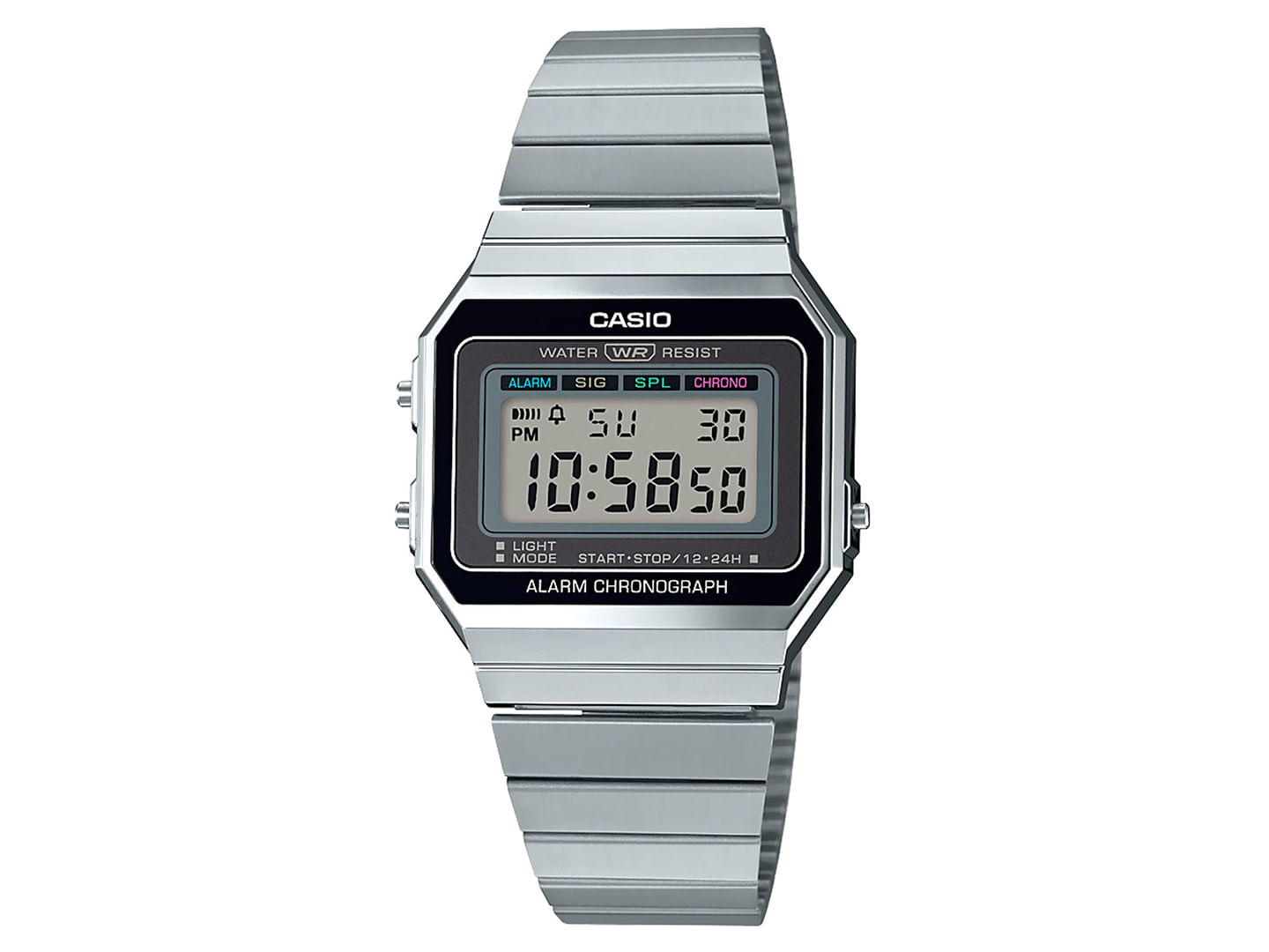 RELOJ DIGITAL CASIO A-700W COLOR PLATA - Kelder